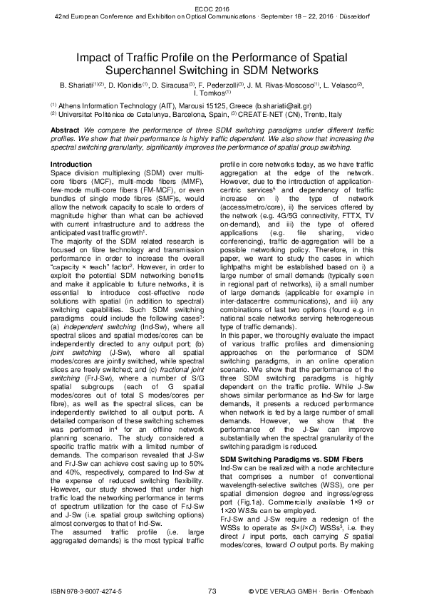 (PDF) Impact of Traffic Profile on the Performance of Spatial ...