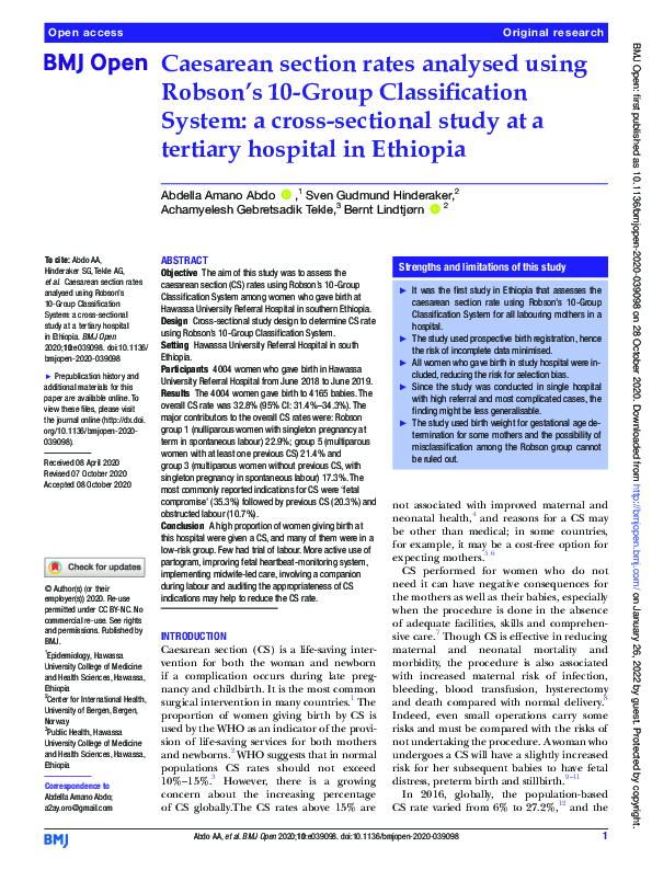 (PDF) Caesarean section rates analysed using Robson’s 10-Group ...