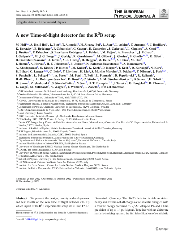 (PDF) A new Time-of-flight detector for the R$$^3$$B setup