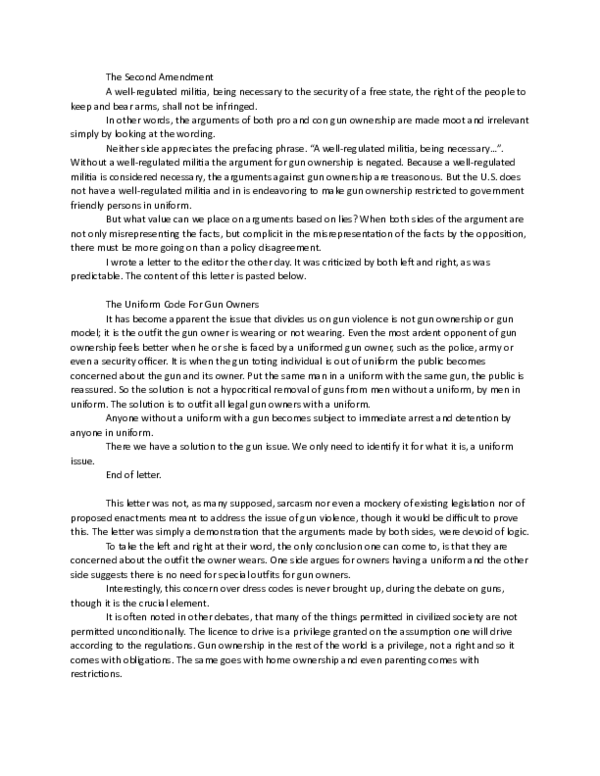(PDF) The Second Amendment
