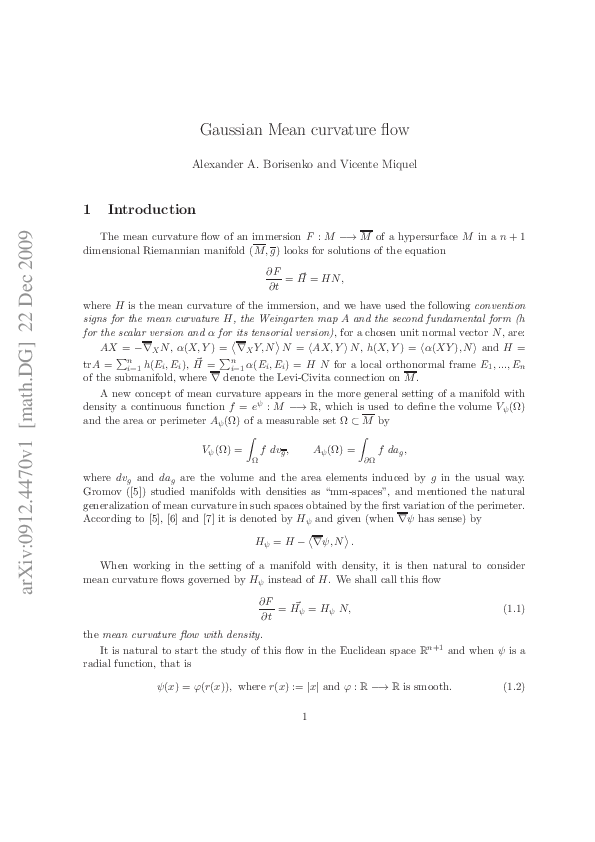 Gaussian Mean Curvature Flow