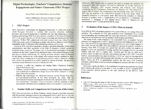 (PDF) Digital technologies, teachers' competences, students' engagement and future classroom ...