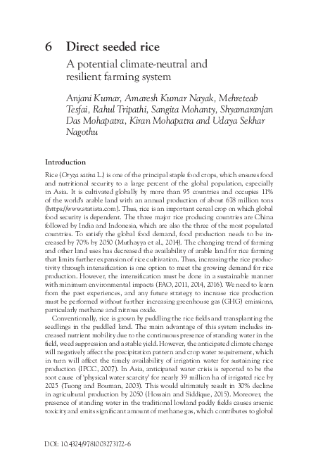 (PDF) Direct seeded rice