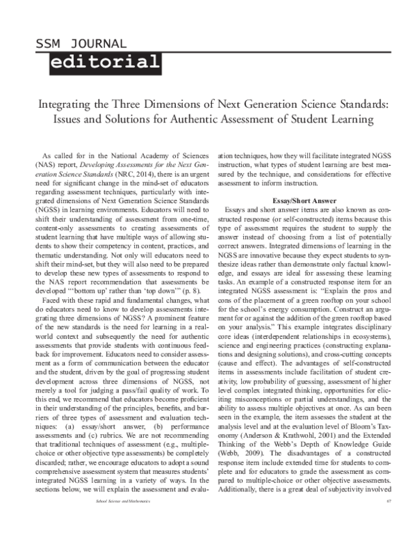 (PDF) Integrating the Three Dimensions of Next Generation Science ...