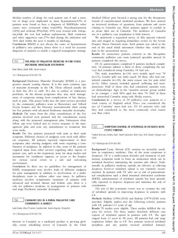 (PDF) 155 The role of palliative medicine in end stage duchenne ...