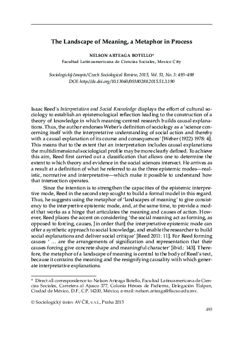 (PDF) The Landscape of Meaning, a Metaphor in Process