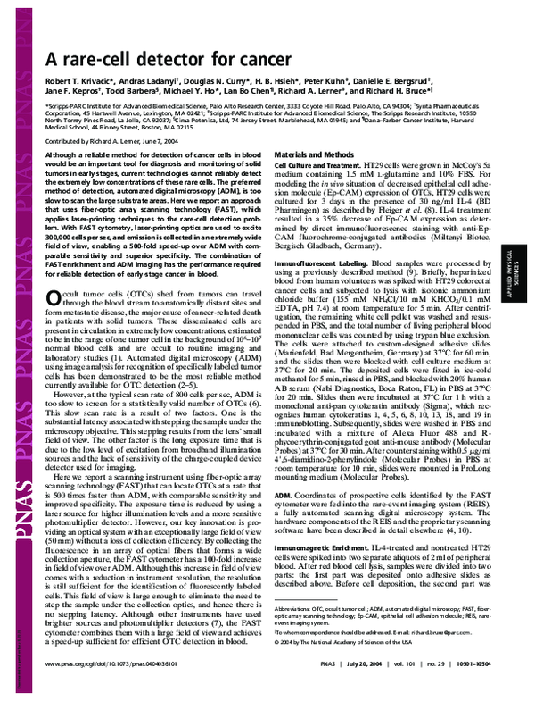 (PDF) A rare-cell detector for cancer