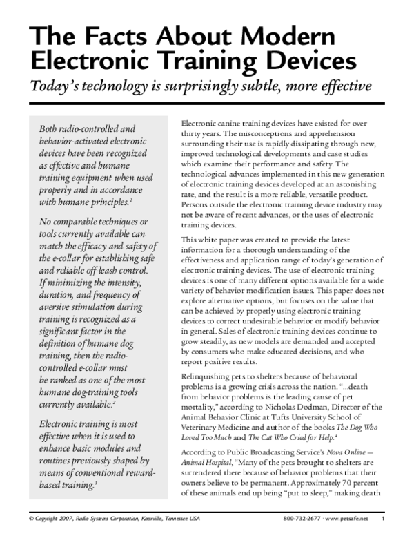 (PDF) The Facts About Modern Electronic Training Devices Today's ...