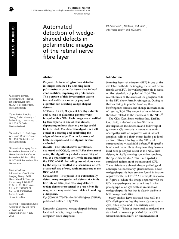 (PDF) Automated detection of wedge-shaped defects in polarimetric images of the retinal nerve ...