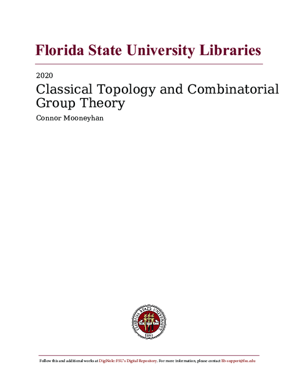 (PDF) Classical Topology and Combinatorial Group Theory