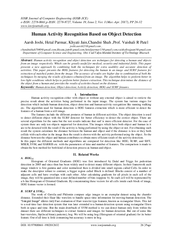 (PDF) Combined Human Activity Recognition and Object Detection