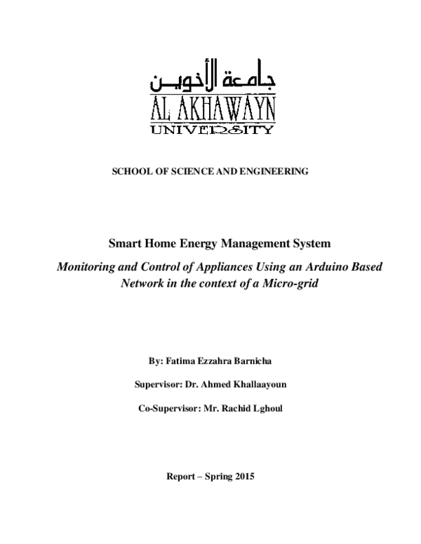 (PDF) Smart Home Energy Management System Monitoring and Control of Appliances Using an Arduino ...
