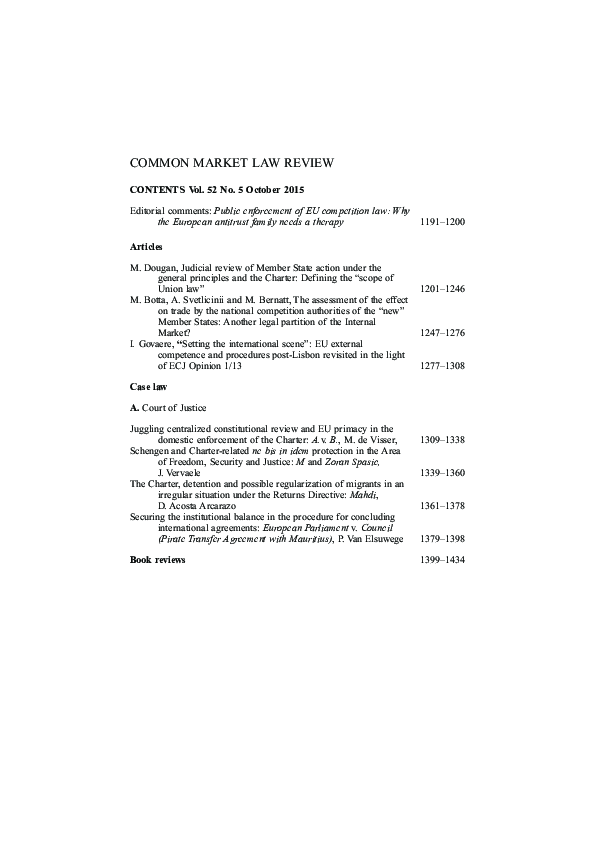 (PDF) Securing the institutional balance in the procedure for ...