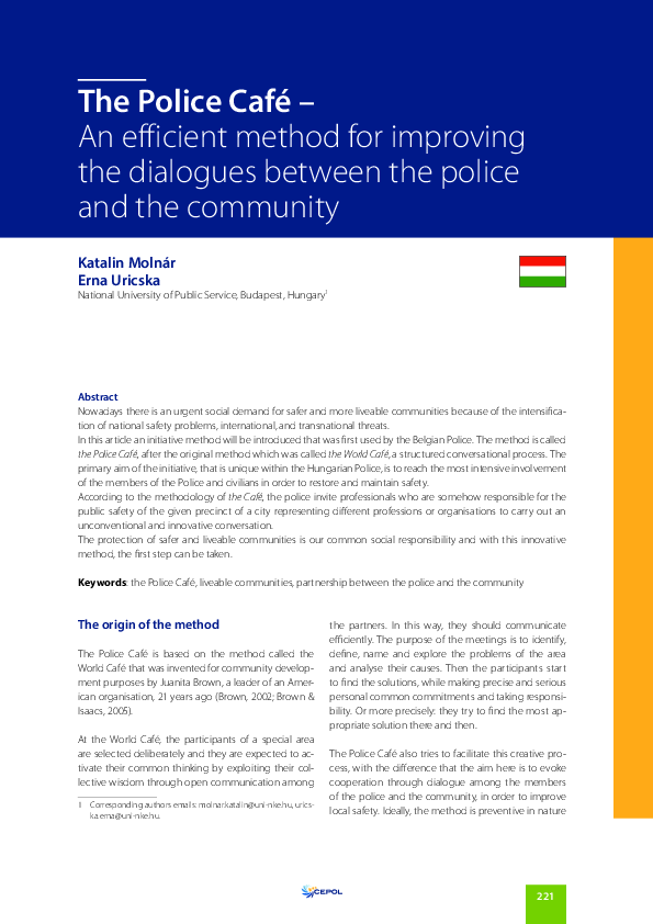 (PDF) The Police Café