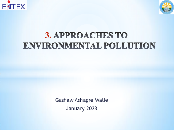 (PDF) APPROACHES TO ENVIRONMENTAL POLLUTION