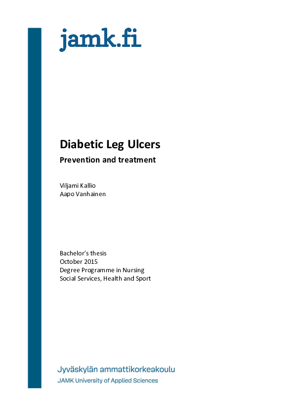 (PDF) Diabetic Leg Ulcers : Prevention and treatment