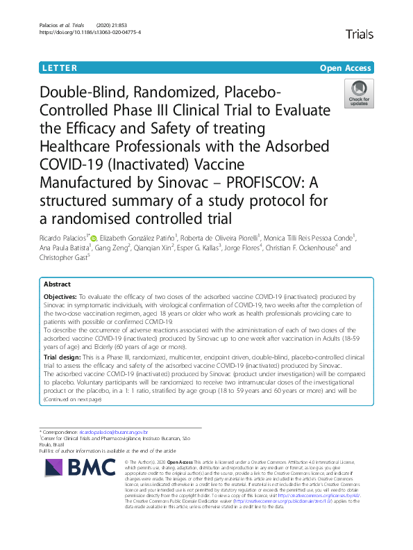(PDF) Double-Blind, Randomized, Placebo-Controlled Phase III Clinical Trial to Evaluate the ...