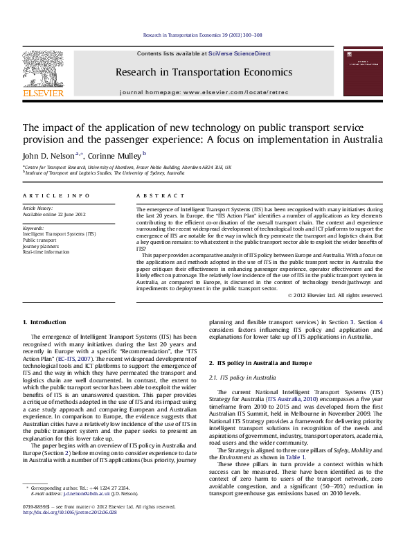 (PDF) The impact of the application of new technology on public ...