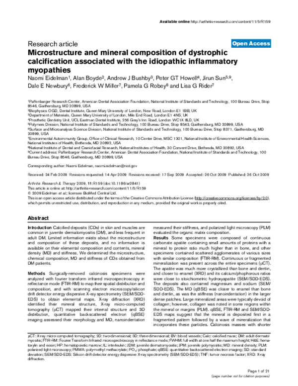 (PDF) Microstructure and mineral composition of dystrophic ...