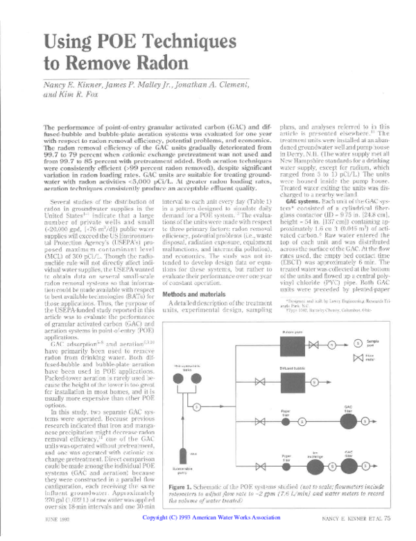 (PDF) Using POE Techniques to Remove Radon