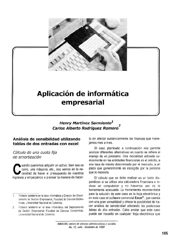 (PDF) Aplicación de informática empresarial
