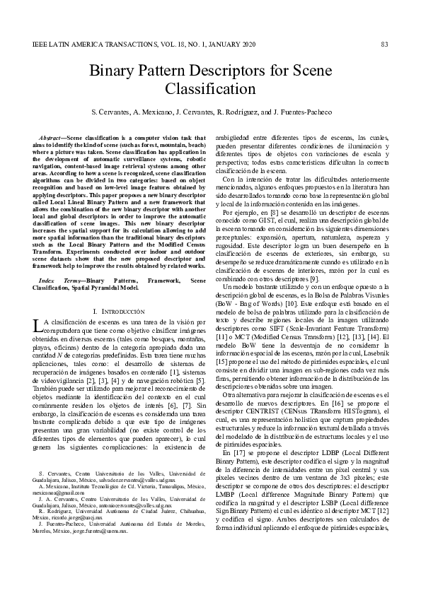 Pdf Binary Pattern Descriptors For Scene Classification Ricardo