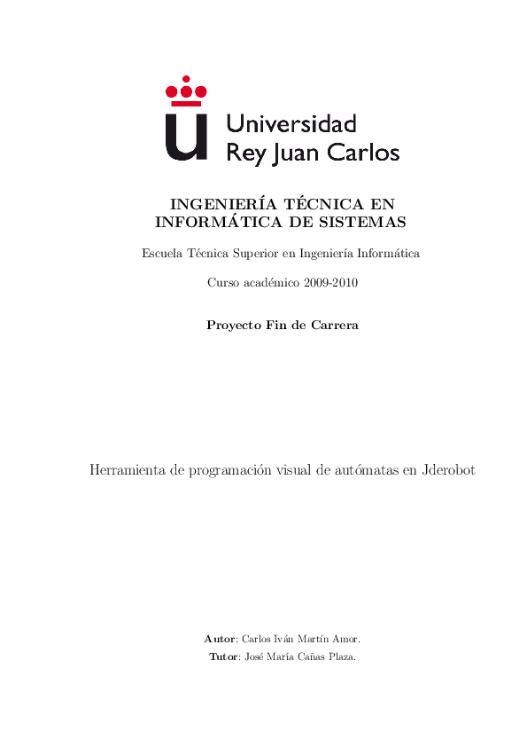 (PDF) Herramienta de programación visual de autómatas en Jderobot