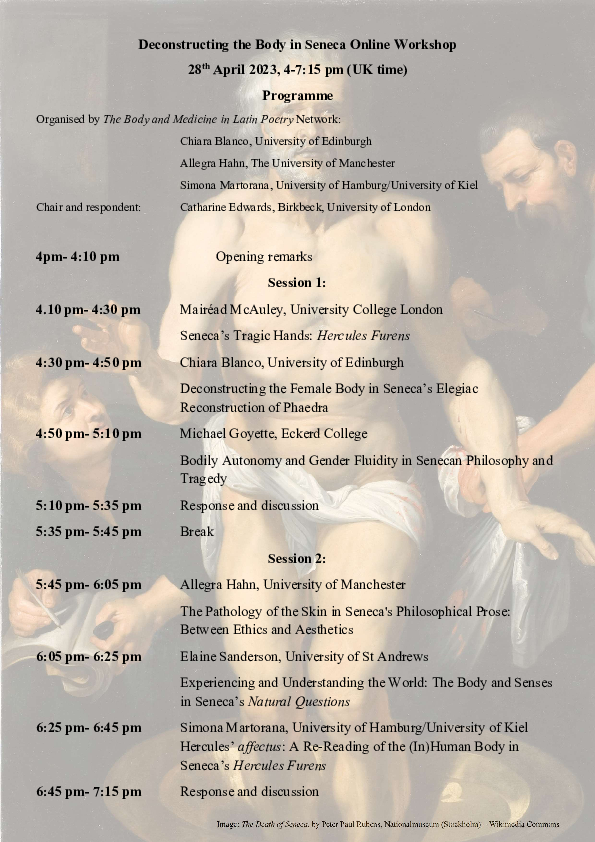 (PDF) Deconstructing the Body in Seneca_Online Workshop Programme