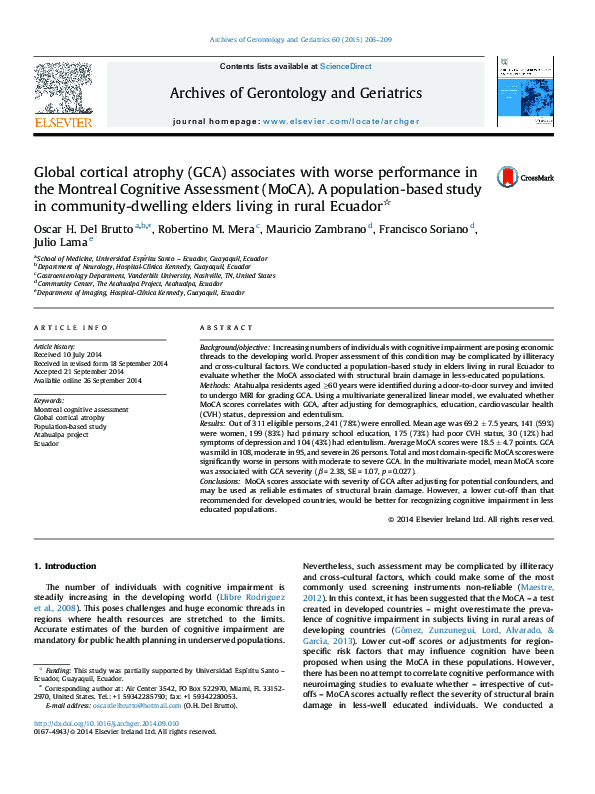 (PDF) Global cortical atrophy (GCA) associates with worse performance ...