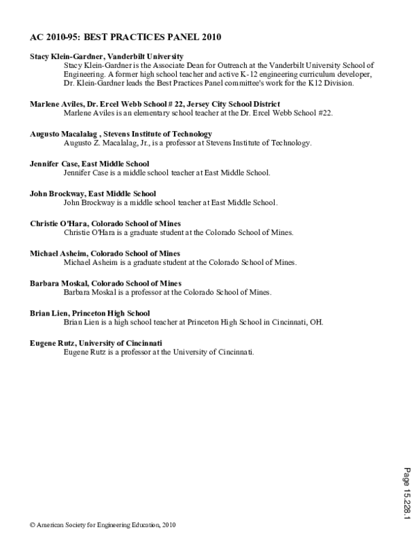 (PDF) Best Practices Panel 2010