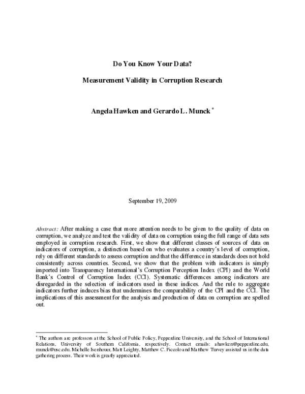 (PDF) Do You Know Your Data?