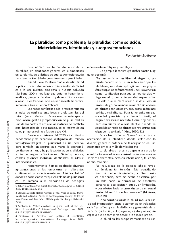 (PDF) La pluralidad como problema, la pluralidad como solución ...