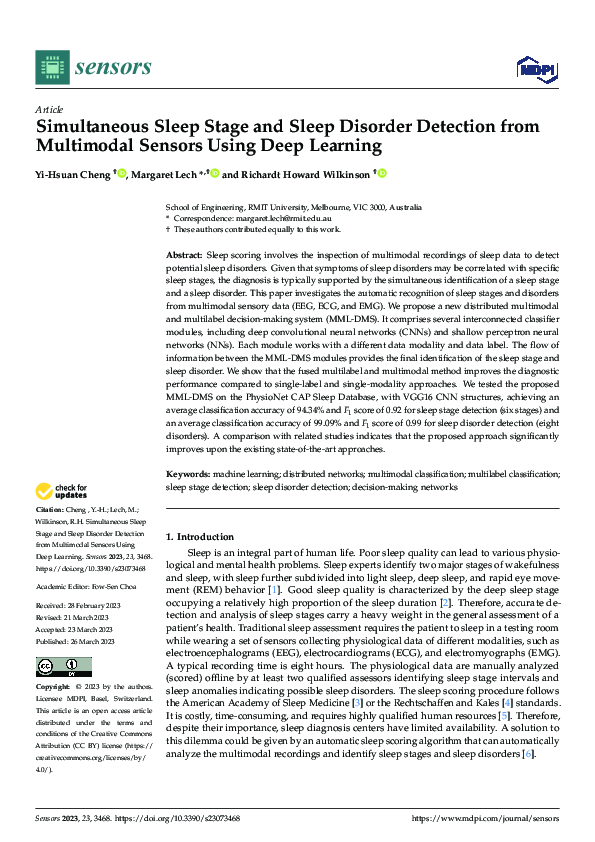 (PDF) Simultaneous Sleep Stage and Sleep Disorder Detection from Multimodal Sensors Using Deep ...