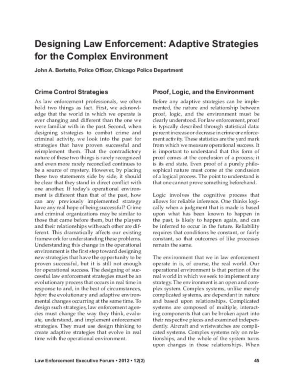 (PDF) Designing Law Enforcement: Adaptive Strategies for the Complex ...