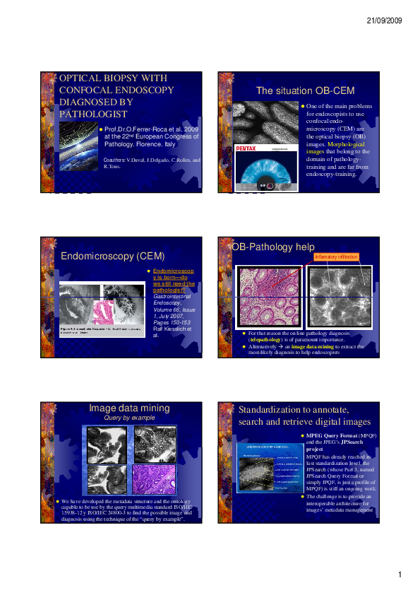 (PDF) Optical biopsy with confocal endoscopy diagnosed by pathologist