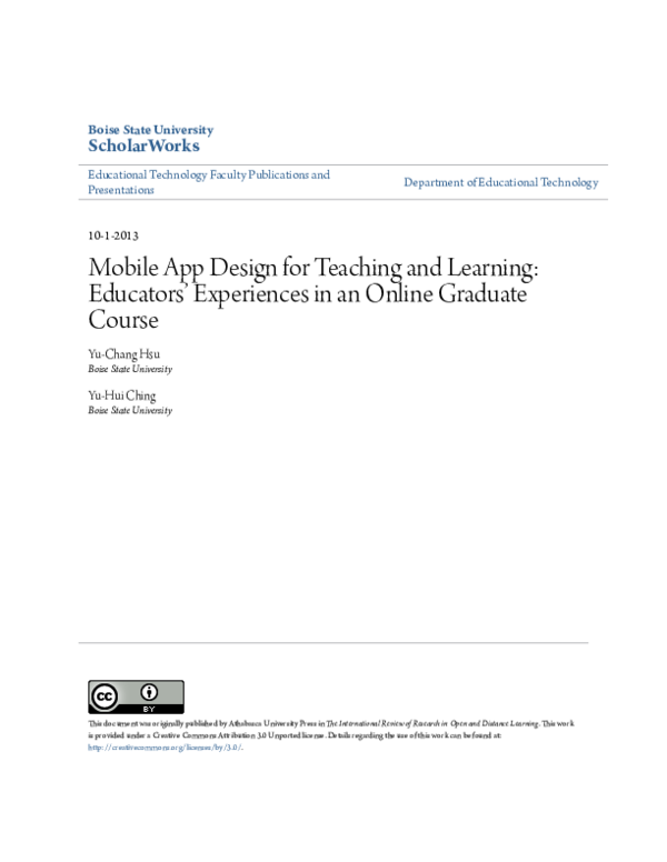 (PDF) Mobile app design for teaching and learning: Educators ...