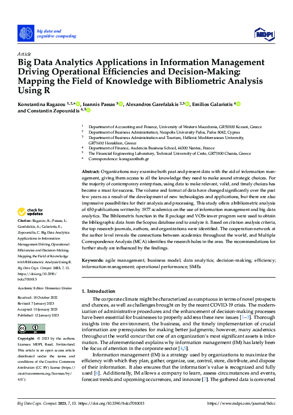 (PDF) Big Data Analytics Applications in Information Management Driving Operational Efficiencies ...