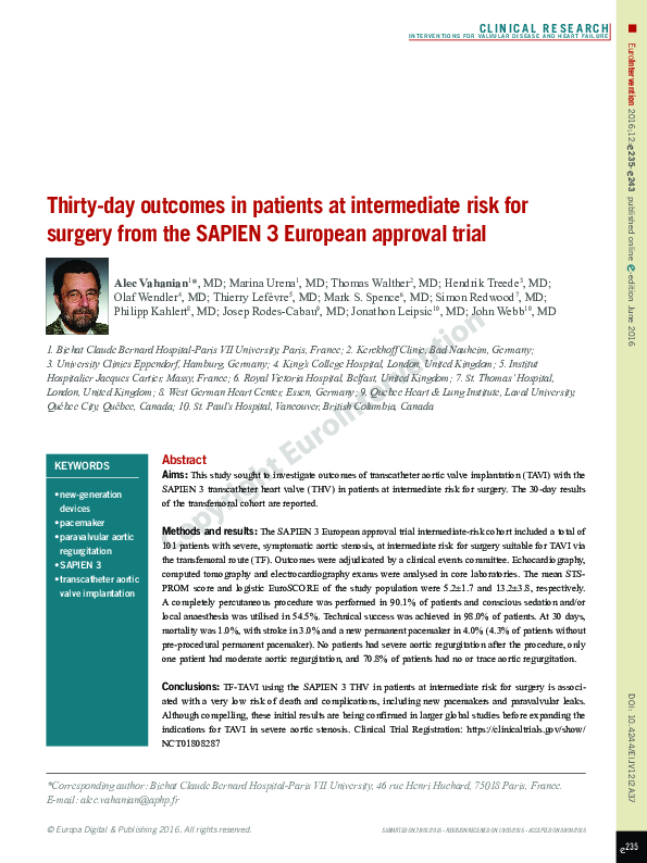 (PDF) Thirty-day outcomes in patients at intermediate risk for surgery ...