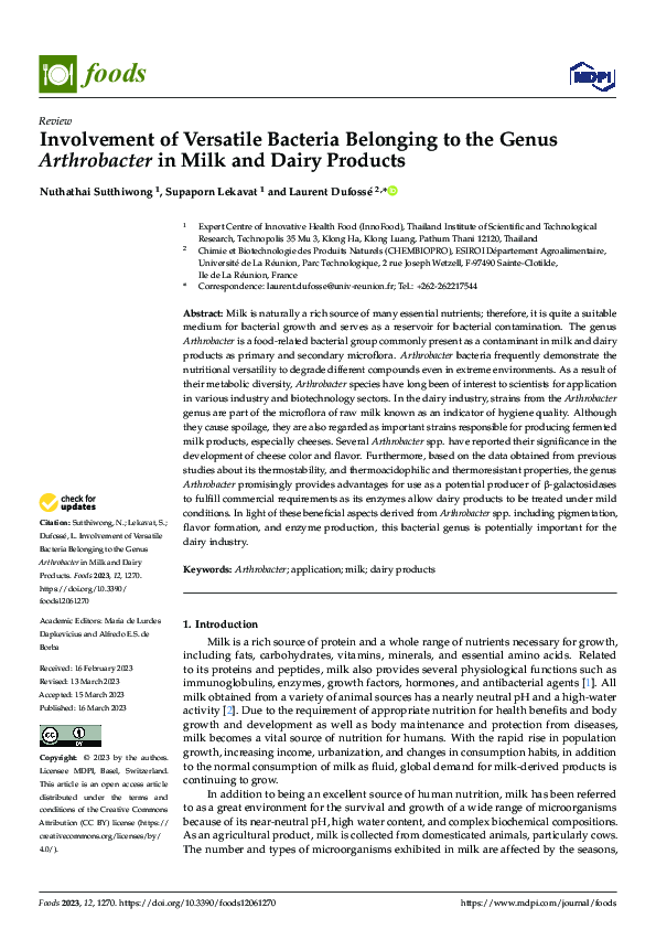 (PDF) Involvement of Versatile Bacteria Belonging to the Genus ...