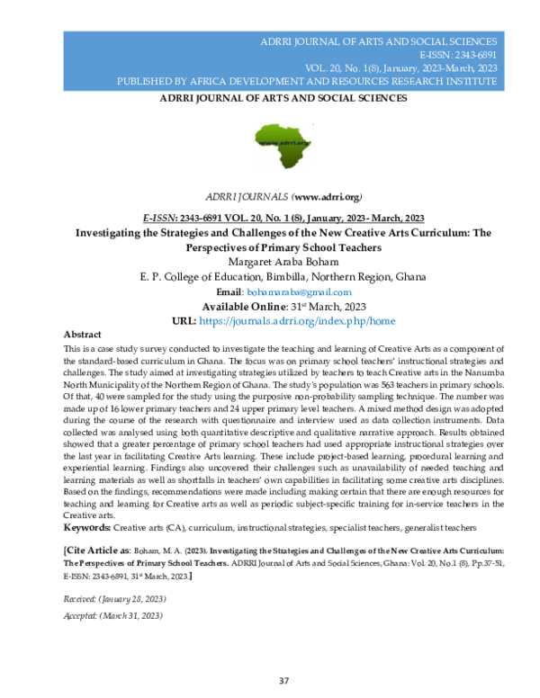 (PDF) Investigating the Strategies and Challenges of the New Creative ...