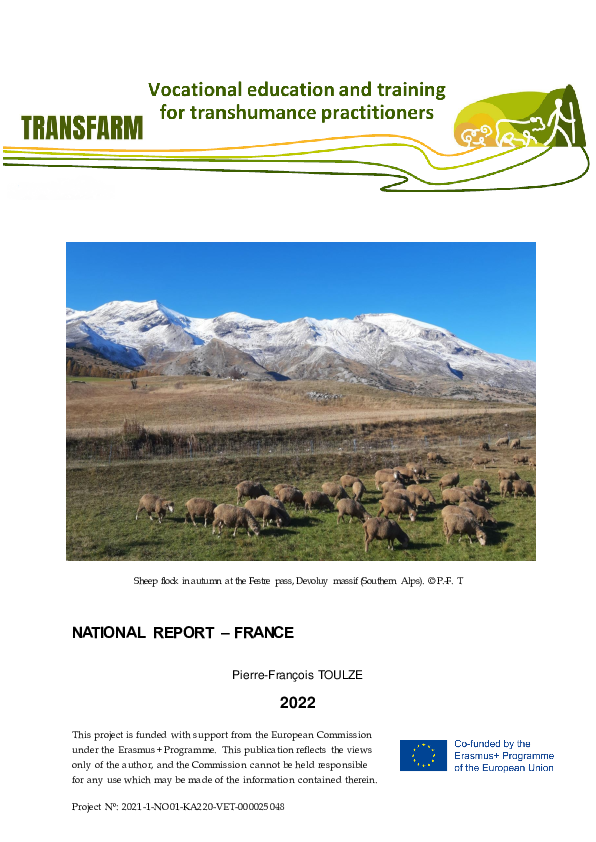 (PDF) The state of transhumance in France (Transfarm project - French ...