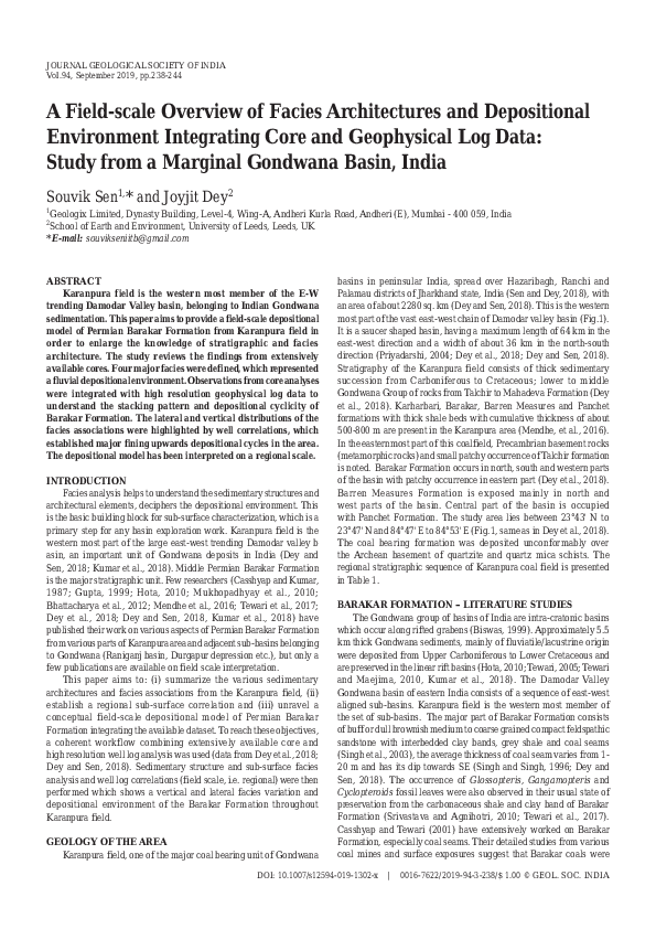 (PDF) A Field-scale Overview of Facies Architectures and Depositional Environment Integrating ...