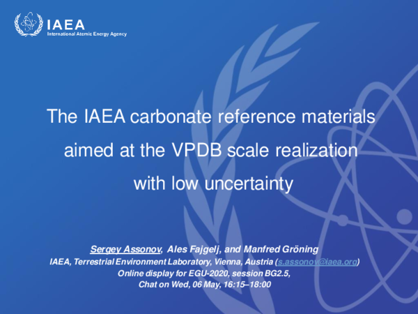 (PDF) The IAEA carbonate reference materials aimed at the VPDB scale realization with low ...