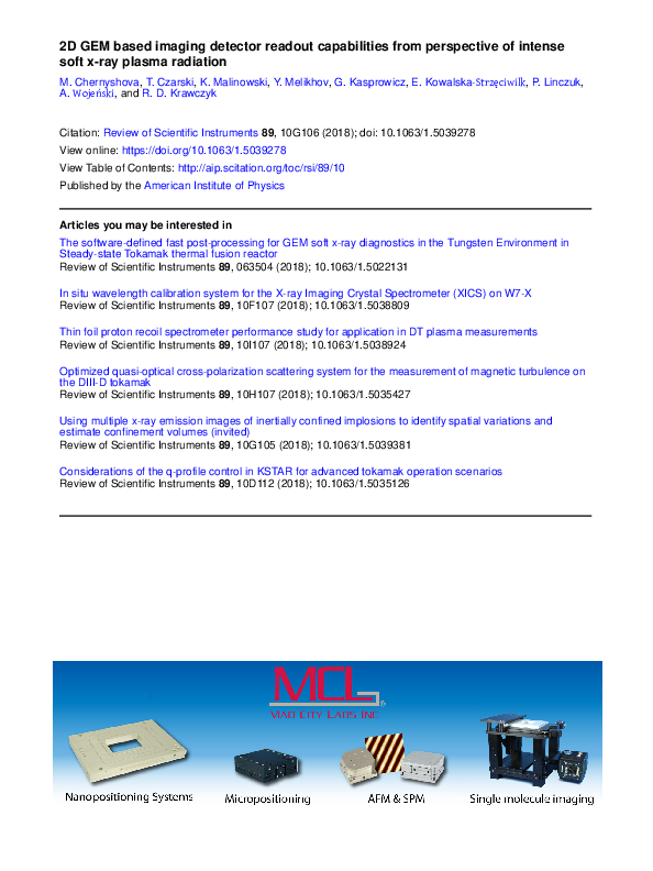 (PDF) 2D GEM based imaging detector readout capabilities from ...