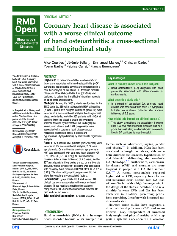 (PDF) Coronary heart disease is associated with a worse clinical ...