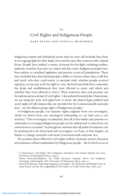 (PDF) Civil Rights and Indigenous People