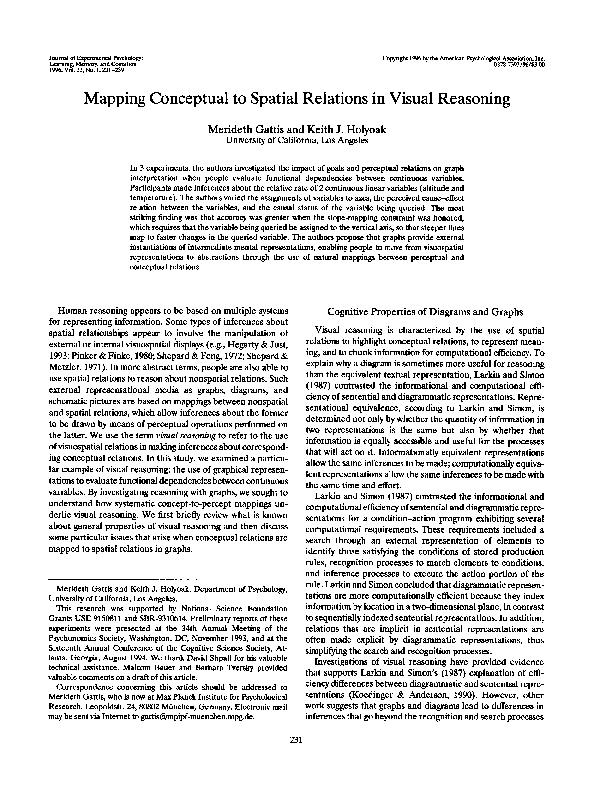 (PDF) Mapping conceptual to spatial relations in visual reasoning