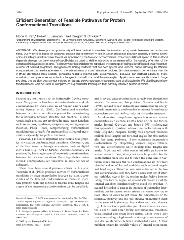 (PDF) Efficient Generation of Feasible Pathways for Protein ...