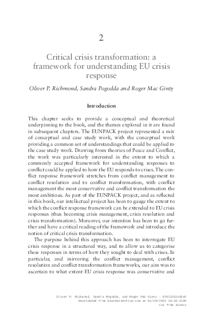 (PDF) Critical crisis transformation: a framework for understanding EU ...