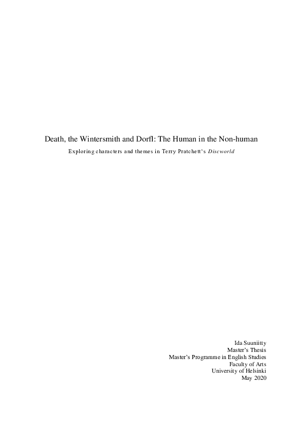 (PDF) Death, the Wintersmith and Dorfl : The Human in the Non-Human ...
